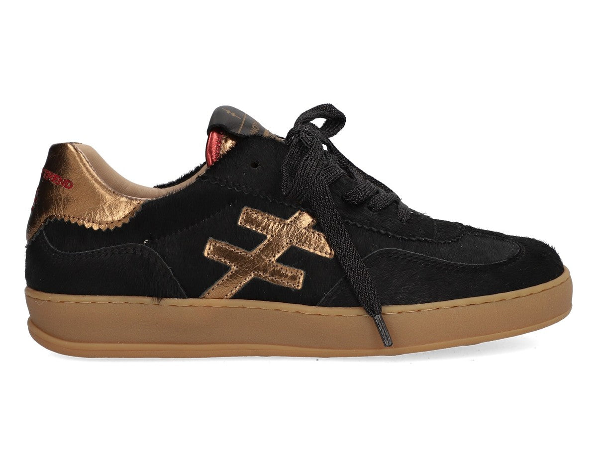 Black Ponyskin Sneakers by Another Trend | Mandarina Shoes