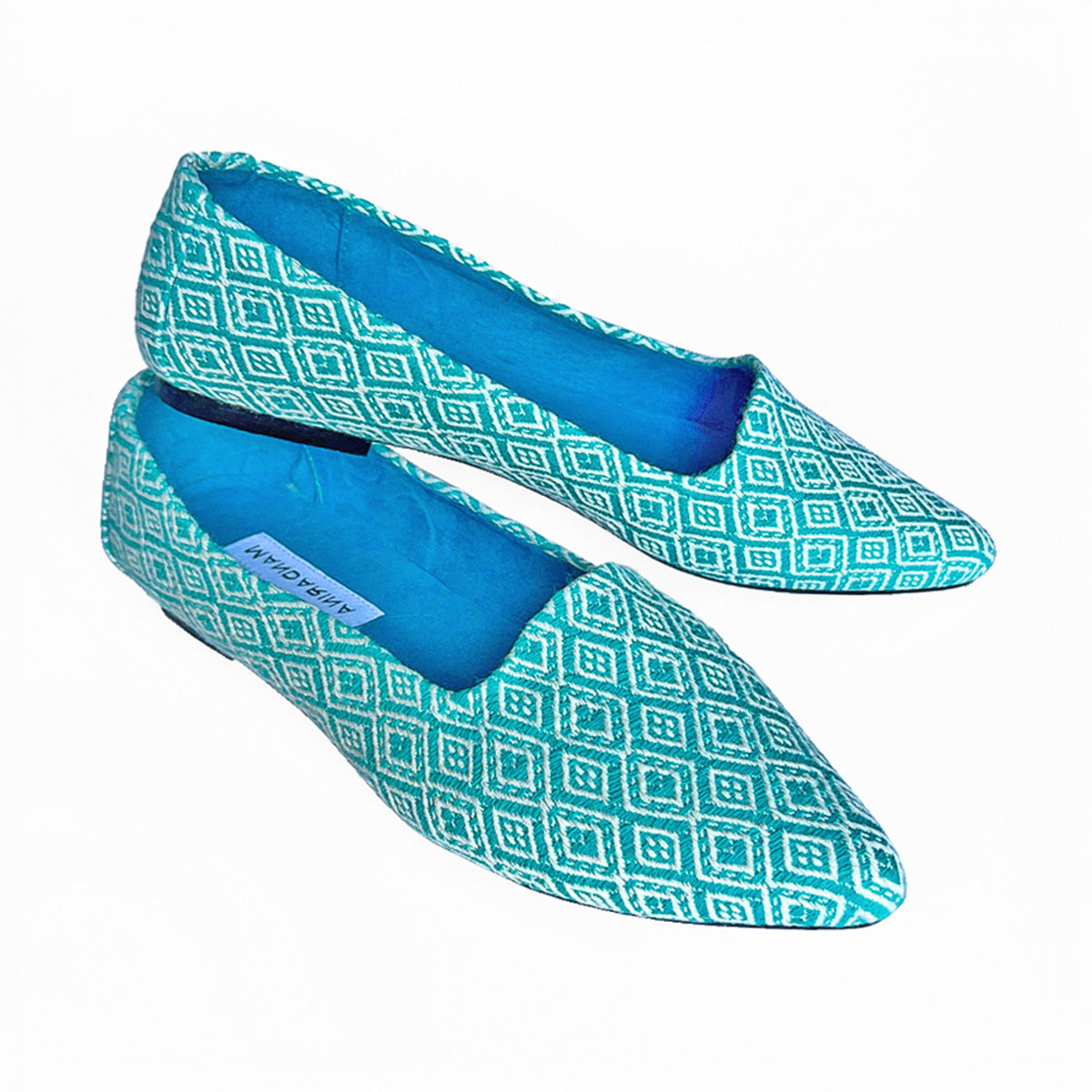 Aqua Diamond Flats | Mandarina Shoes