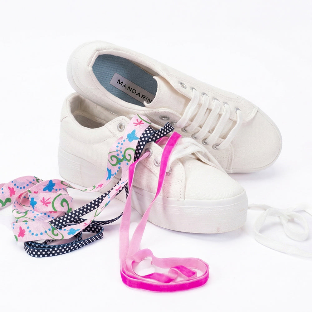 Fun Laces! Pink Velvet | Mandarina Shoes