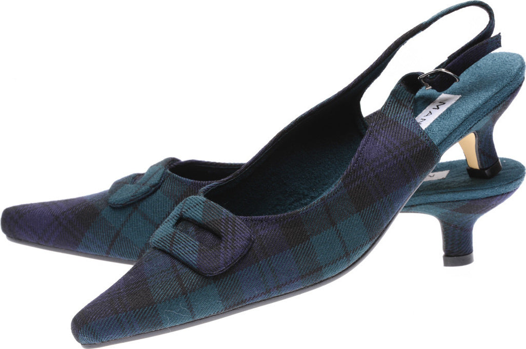 Tartan Kitten Heels | Mandarina Shoes